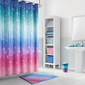 Allure Home Creation Tie Dye Sky Wastebasket-Compact Size-1.7 Gallons