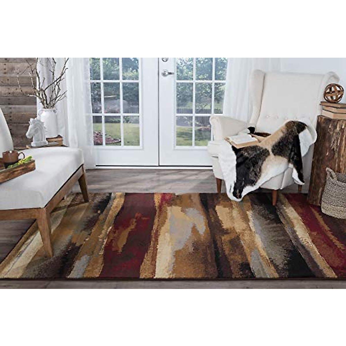 Universal Rugs Dakota Modern Contemporary Large 8x10 Area Rug for Living Room, Dining, Bedroom, Entryway, Kitchen, Hallway, Alfombras para Salas Modernas Grandes, 7 ft 10 in x 10 ft 3 in, Multi-color