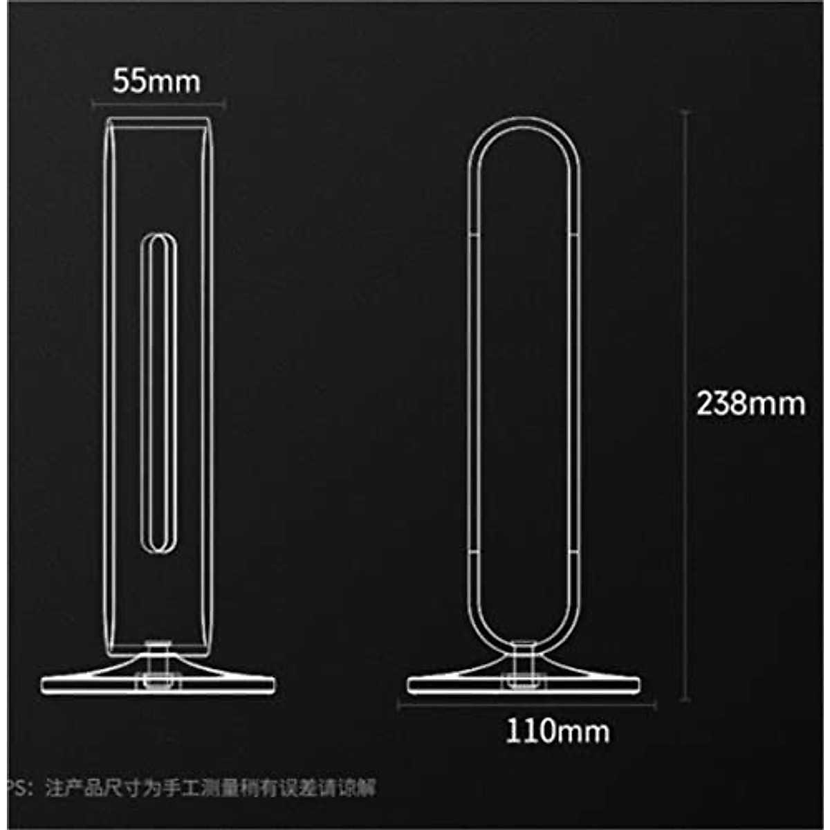 ANIIC Headset Stand Creative Earphone Display Rack Hanger Holder Bracket Wood Aluminum Over The Ear Headphone Stand ( Color : Onecolor , Size : 11*11*23.8cm )