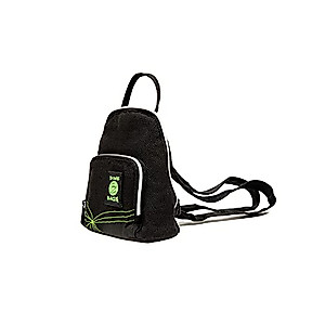 DIME BAGS Club Mini Backpack | Stylish Mini Hemp Backpack with Secret Pocket (Black)