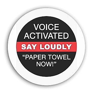 Personalized Customized Labels Tags,Customizable Stickers Voice Activated Paper Towel Now Sticker for Business Custom Made Stickers, 100 Stickers3X3"