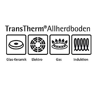 WMF sauce pan Ø 16 cm approx. 1,4l Function 4 Inside scaling lid - pour off or decant liquids without spilling to keep your dishes and cooker clean. Made in Germany hollow side handles glass lid Cromargan stainless steel brushed suitable for all stove top