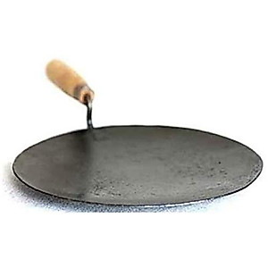 Handmade Iron Tawa For Cooking Chapati Bread Roti Cooking Pan Utensil Indian Tava 8 inch