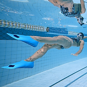 Swim Fins, Happyouth Swim Training Fins Short Fins Silicone Swim Flippers Swimming Fins with Mesh Bag for Lap Swimming Kids Adult Men Women