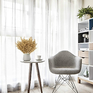 PASYOU Golden Fake Plants, Artificial Flowers Decoration for Christmas Antlers Grass Plastic Faux DIY Crafts Indoor Outdoor Home Garden Party Room Bedroom Wedding Table Centerpiece Decor, Gold 4 Pack