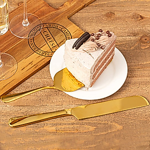 iooiluxry Wedding Cake Knife and Server Set, Mr and Mrs Champagne Flutes Wedding Glasses for Bride and Groom, Cake Cutting Set for Wedding Bridal Shower Gifts