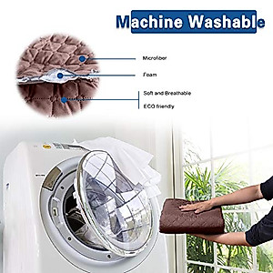 HONEST OUTFITTERS Reversible Recliner Slipcover, Water Resistant Cover with Side Pockets,Washable Recliner Protector Cover with Elastic Straps for Pets Kids Children Dog(23In,Chocolate&Beige)