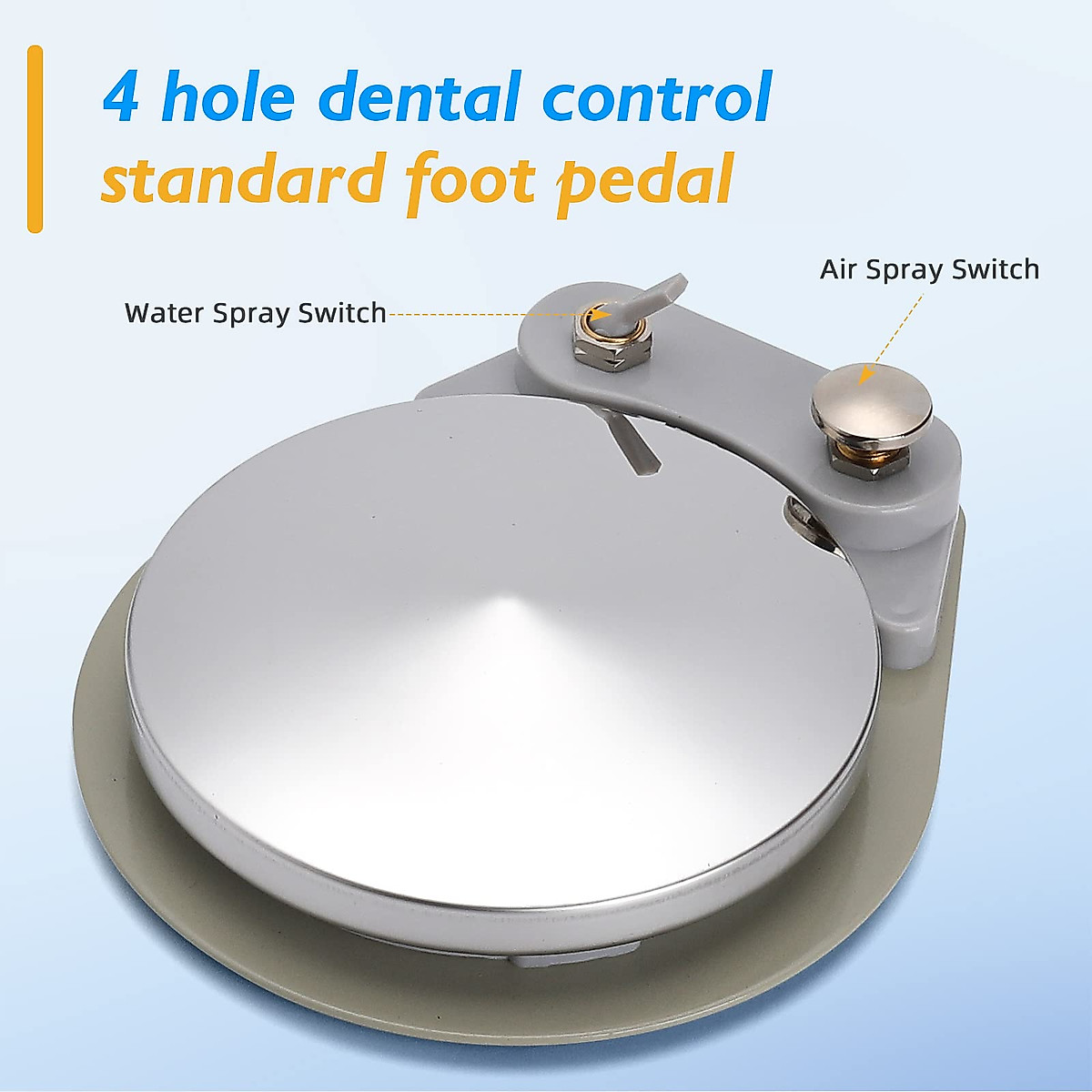 faruijie Dental Foot Pedal, Dental Foot Control Pedal, Dental Chair Foot Pedal, Round Foot Valve for Dental Chair