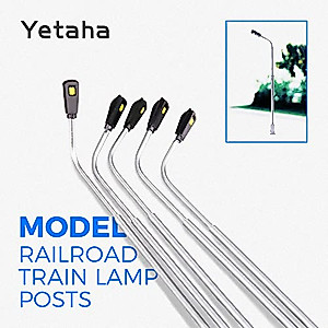 20Pcs Model Railway Train Model Street Lights LED Dual Lampposts HO OO Scale LEDs Dual Heads Gauge Model Street Light Layout