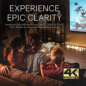 Realm 4k HDMI Cable & Adapter, Gray, 6 feet, RLMH9GR