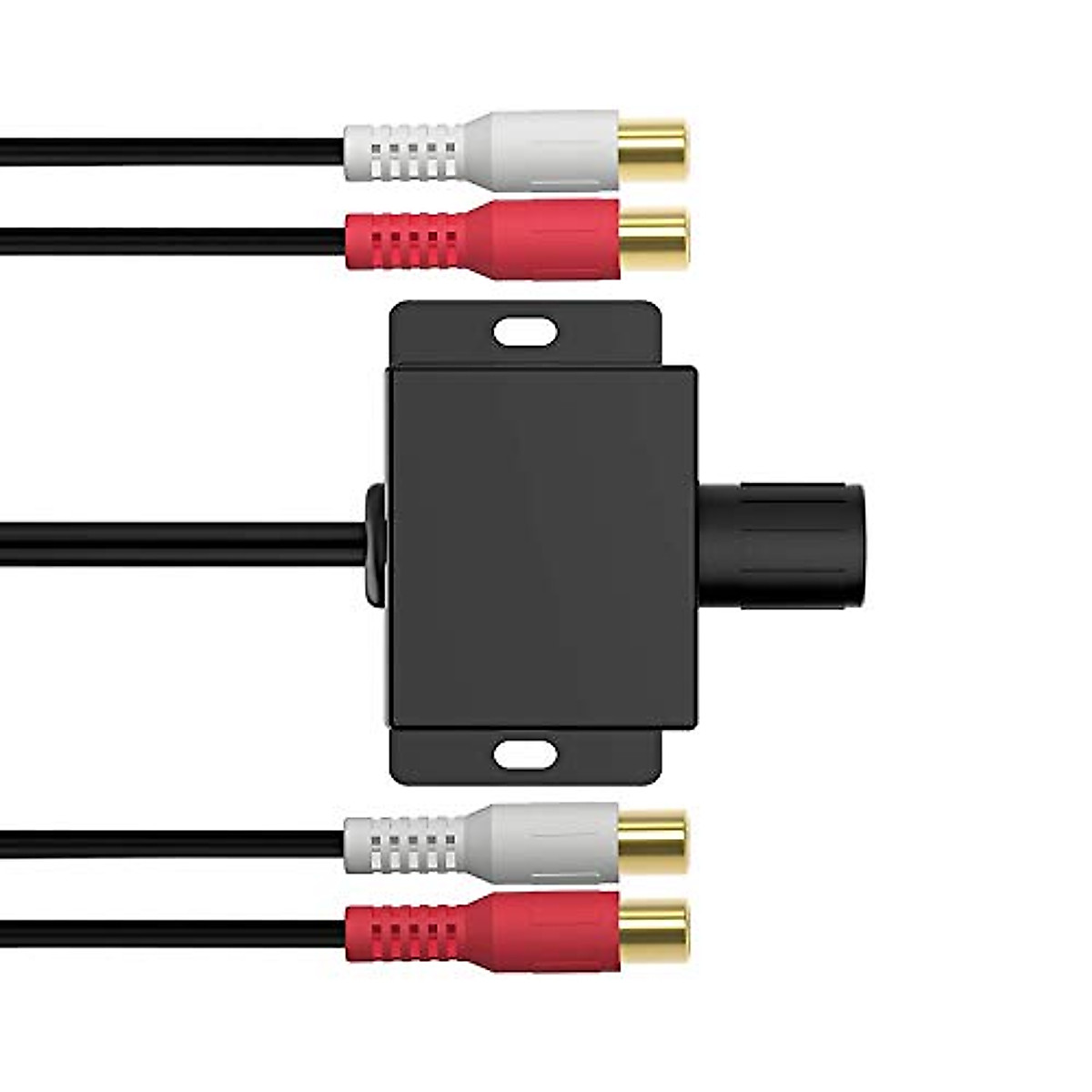 2022 Version Universal Rca Level Controller Car Amplifier Audio RCA Amplifier Gain Level Bass Amplifier Volume Control Knob Sub Amp Volume Control Cable for Car, Motorcycle, Speakers, Home Theater