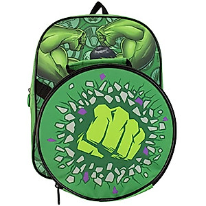 Marvel Kids Backpack and Lunch Bag Hulk Green