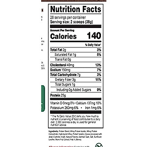 Whey Fantastic Chocolate - 100% Natural Grass Fed Whey Protein Powder - Unique 3-Whey Blend of Whey Isolate, Concentrate & Hydrolysate Provides 25g of Protein per Serving - 2.34lb-28 Servings