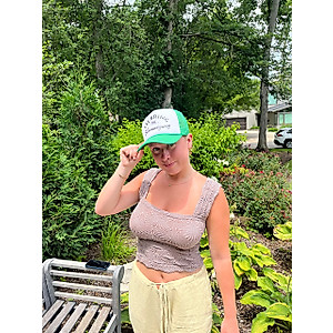 Funky Junque Bridal Snapback Trucker Hat - I'll Bring The Shenanigans - White/Kelly Green