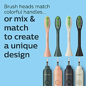 Philips One by Sonicare Rechargeable Toothbrush, Shimmer, HY1200/05 with Philips One by Sonicare, 2 Brush Heads, Shimmer, BH1022/05