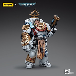 LEBOO JoyToy × Warhammer 40k Space Marines White Consuls Captain Messinius 1/18 Action Figure Joy Toy Figures