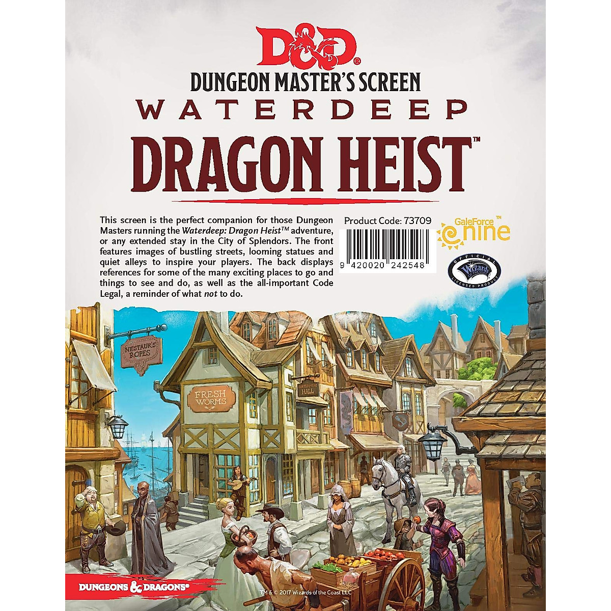 Gale Force Nine Waterdeep Dragon Heist - DM Screen, Multicolor (GFN73709)