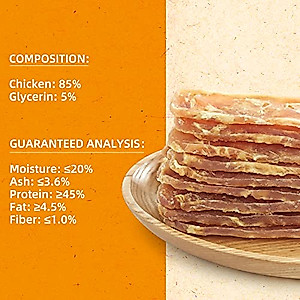 Jungle Calling Dog Treats Chicken Jerky Training Treats, Slow Roasted Snacks for Medium and Large Dogs Chewy Treats 10.6Ounce (Chicken Fillet)