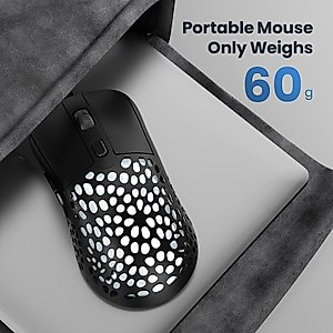 Blade Hawks RGB Gaming Mouse Wired, 60 g Ultra-Lightweight Honeycomb Computer Mice,Gaming Mouse with 6 Function Buttons,7 Backlight,6400 Adjustable DPI for Windows PC & Laptop Gamers