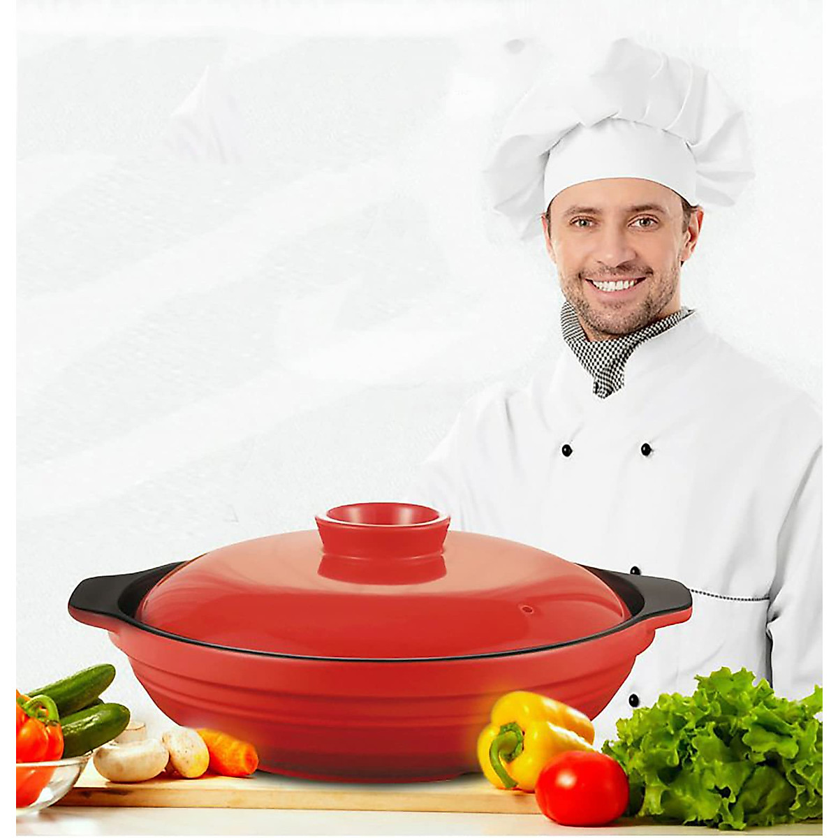 GFHVDC earthenware clay pot for cooking Korean Premium Ceramic Bowl with Lid,Hot Pot Clay Pots Earthenware Clay Pot Special Heat-Resistant Ceramic Handle Pot Cover For Cooking Hot Pot ​Bibimbap and So