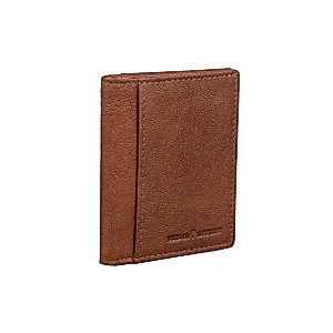 Urban Nature Tan Genuine Leather RFID Protected Slim Billfold Business Card holder Minimalist Wallet