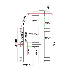1000LED Low Profile Bullhorn with 2 Tenons, Pole Top Mount, Outdoor Light Fixture Bracket for 2 Shoebox Light Area Lighting with Slip Fitter Mount(2 3/8inch)