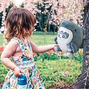 eoxoe Kawaii Shark Cat Plush Toy Stuffed Animal Doll, Cute Soft Pillow Stress Release Hugs Toys Christmas Halloween Birthday Gifts for Kids Boys Girl Best Gift (Blue - Grey,9 inch)