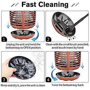 Protecker Bug Zapper, Electric Mosquito Zapper Repellent Mosquito Killer Indoor Outdoor Plug-in for Home， Fly Outdoor CatcherMosquito 2-1 bug zapper