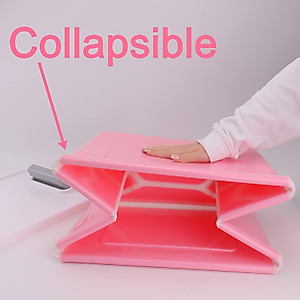 56 Quart Plastic Storage Bins Waterproof Utility Tote Organizing Container Box with Buckle Down Lid Collapsible Clear Plastic Storage Box for Toys Clothes and Bedding, 1 pack Pink