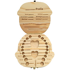 APOWUS Girls Tooth Fairy Kit with Pink Pillow, Wood Box Organizer, 20 Letters