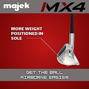 Men’s Majek MX4 Hybrid Iron Set, which Includes: #4, 5, 6, 7, 8, 9, PW Regular Flex Graphite Right Handed New Utility Clubs