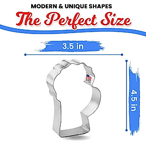 Beer Mug Cookie Cutter 4 Inch - Made in the USA – Foose Cookie Cutters Tin Plated Steel Beer Mug Cookie Mold