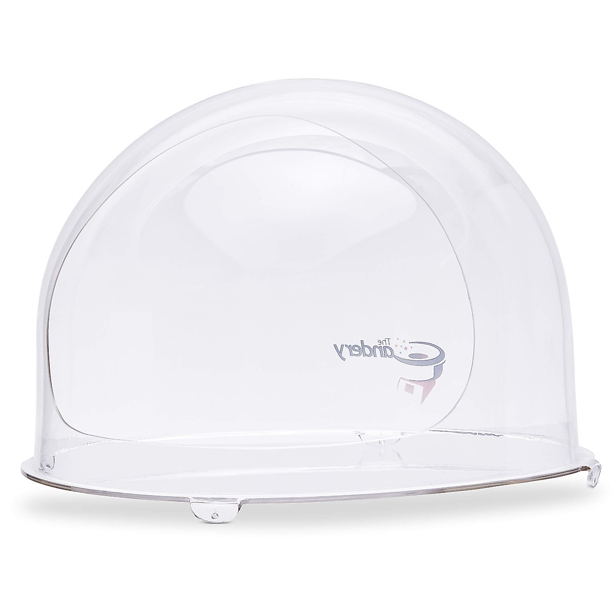 Candery Commercial Cotton Candy Machine Cover - Clear Plastic Bubble Dome Hood with Rubber Grips - Candy Floss Maker Shield - 20.5” Diameter Universal Fit