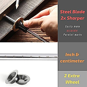 Mr. Pen- Wheel Marking Gauge, 2 Extra Blades, Marking Gauge, Marking Gauge Woodworking, Wood Scribe Tool, Marking Tool, Woodworking Gauges, Marking Guide, Marking Gauges for Woodworking, Wood Marking