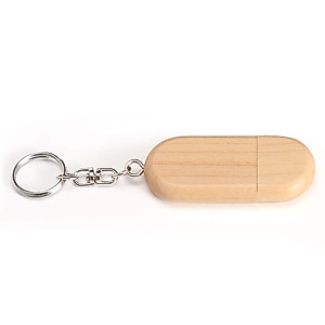 Novelty Wood USB 3.0 Flash Drive 32GB Data Storage Memory Stick USB Stick Pendrive with Wooden Box (Wood)