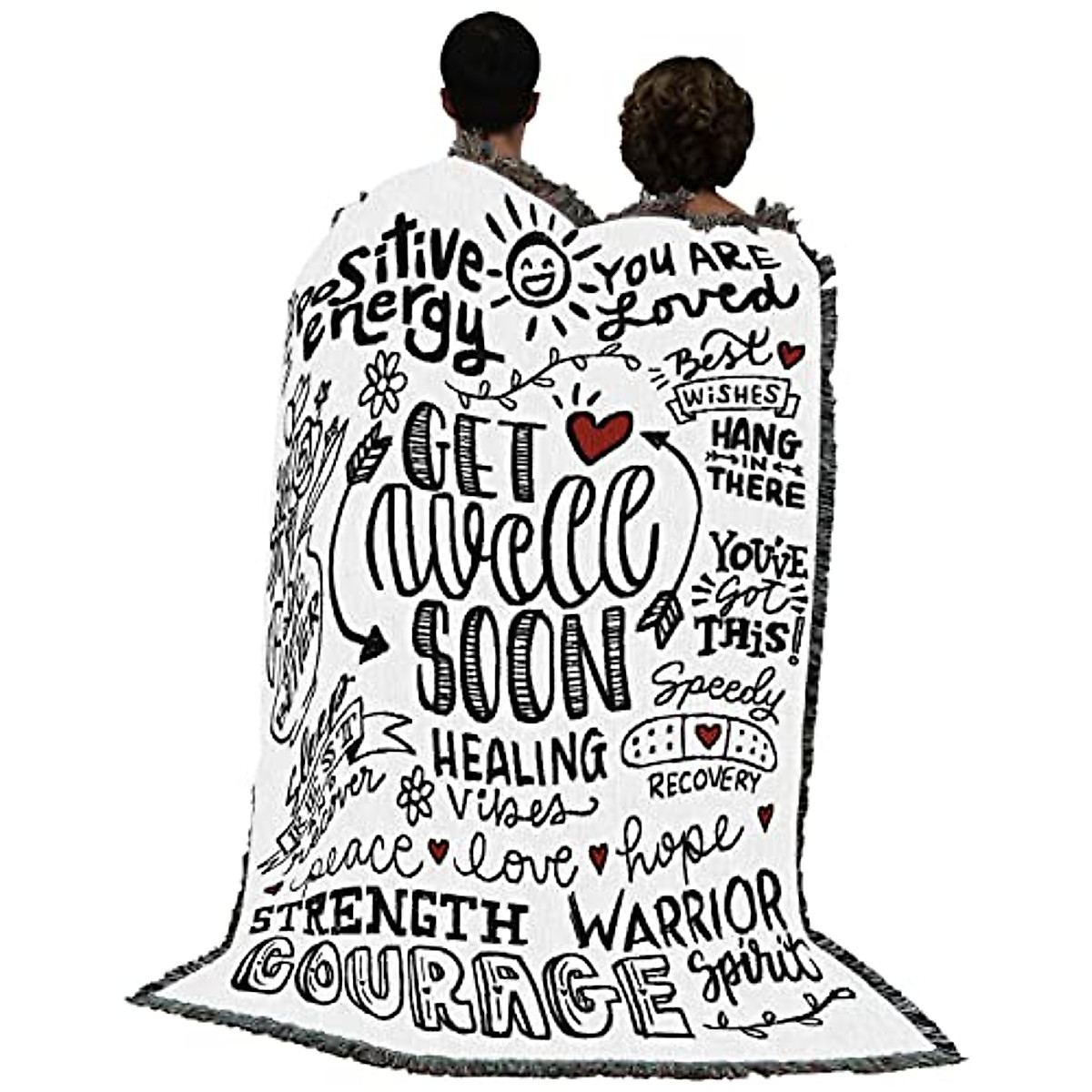 Pure Country Weavers Get Well Soon 2 Blanket - Gift Tapestry Throw Woven from Cotton - Made in The USA (72x54)