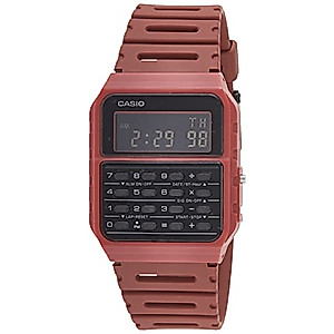 Casio CA-53WF-4B Calculator Red Digital Mens Watch Original New Classic CA-53
