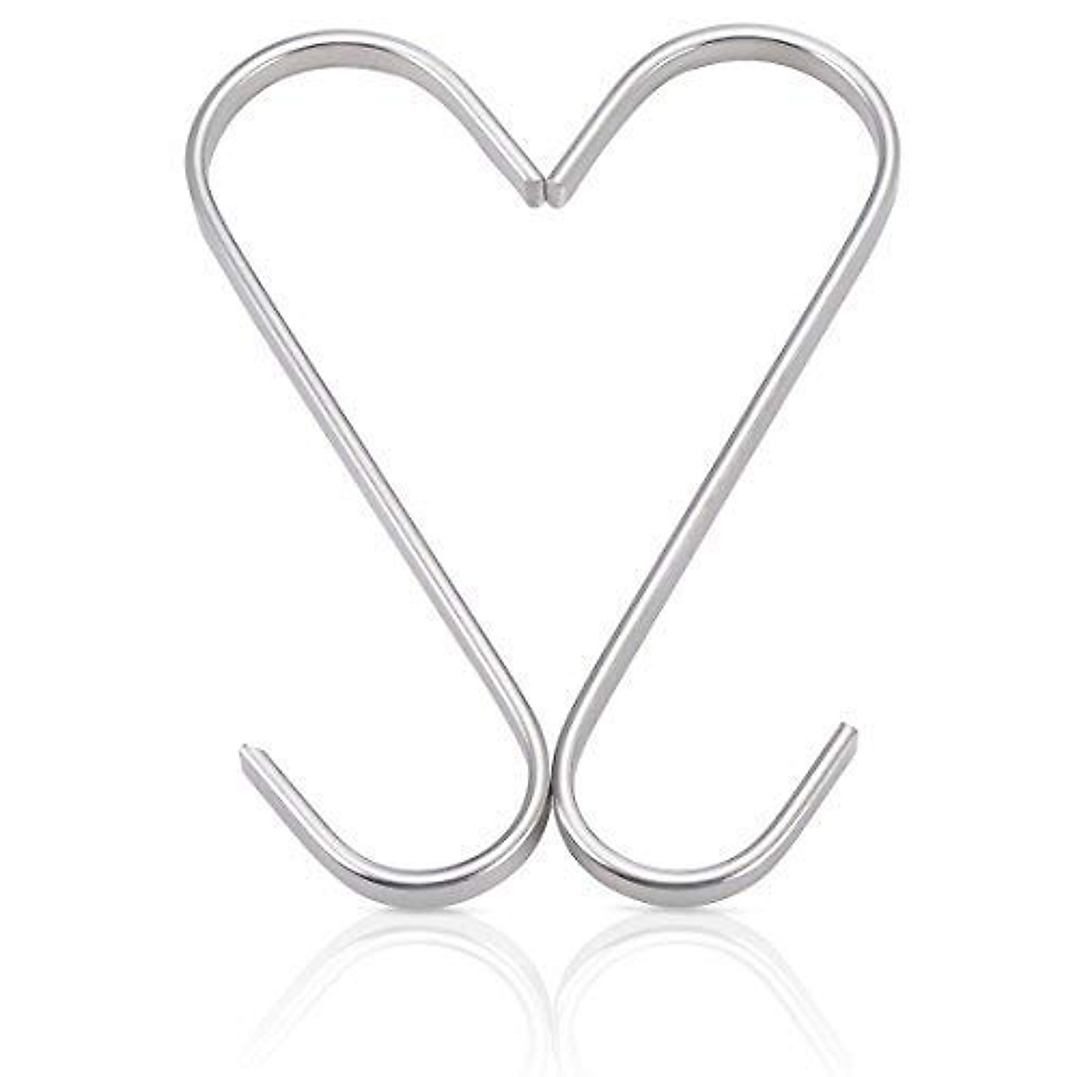 Pro Chef Kitchen Tools Flat Hanging Hooks - Pot Racks S Hook 10 Pack Set - Hang Display Jewelry - Metal Utility Hooks for Outdoor Storage Organization - Butcher Meat Hangers for Bacon Sausage Smokers