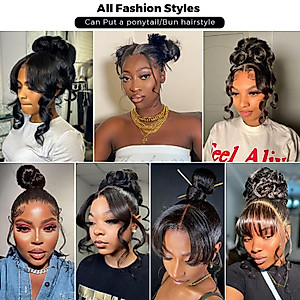 ALIPOP Body Wave Full 360 Lace front Wigs Human Hair Pre Plucked,20 Inch 180% Density Hd Transparent 360 Lace Frontal Wigs Human Hair Wigs for Black Women With BabyHair Can Make Ponytail and Buns