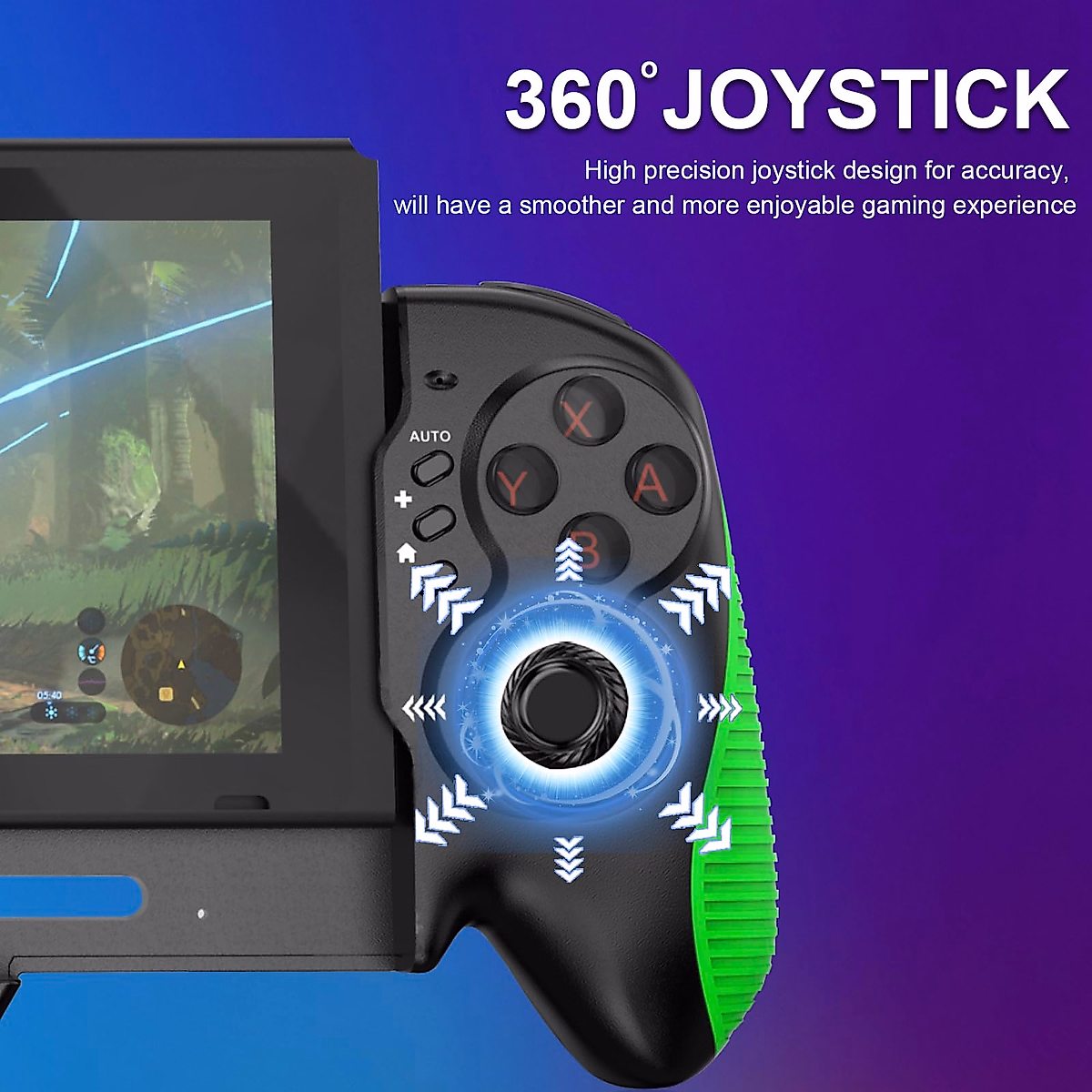 Sefitopher Switch Controller, One Piece Joy Pad Replacement for Nintendo Switch Joycons, Support Turbo, 6-Axis Gyro, Dual Motors Vibration, Wake-up Function, Suitable for Big Hand Players