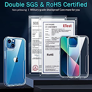 EFFENX Crystal Clear iPhone 13 Case, Non-Yellowing Shockproof Protective Phone Case Slim Thin TPU Bumper Cover [Soft Anti-Scratch], 6.1 inch (Crystal Clear)