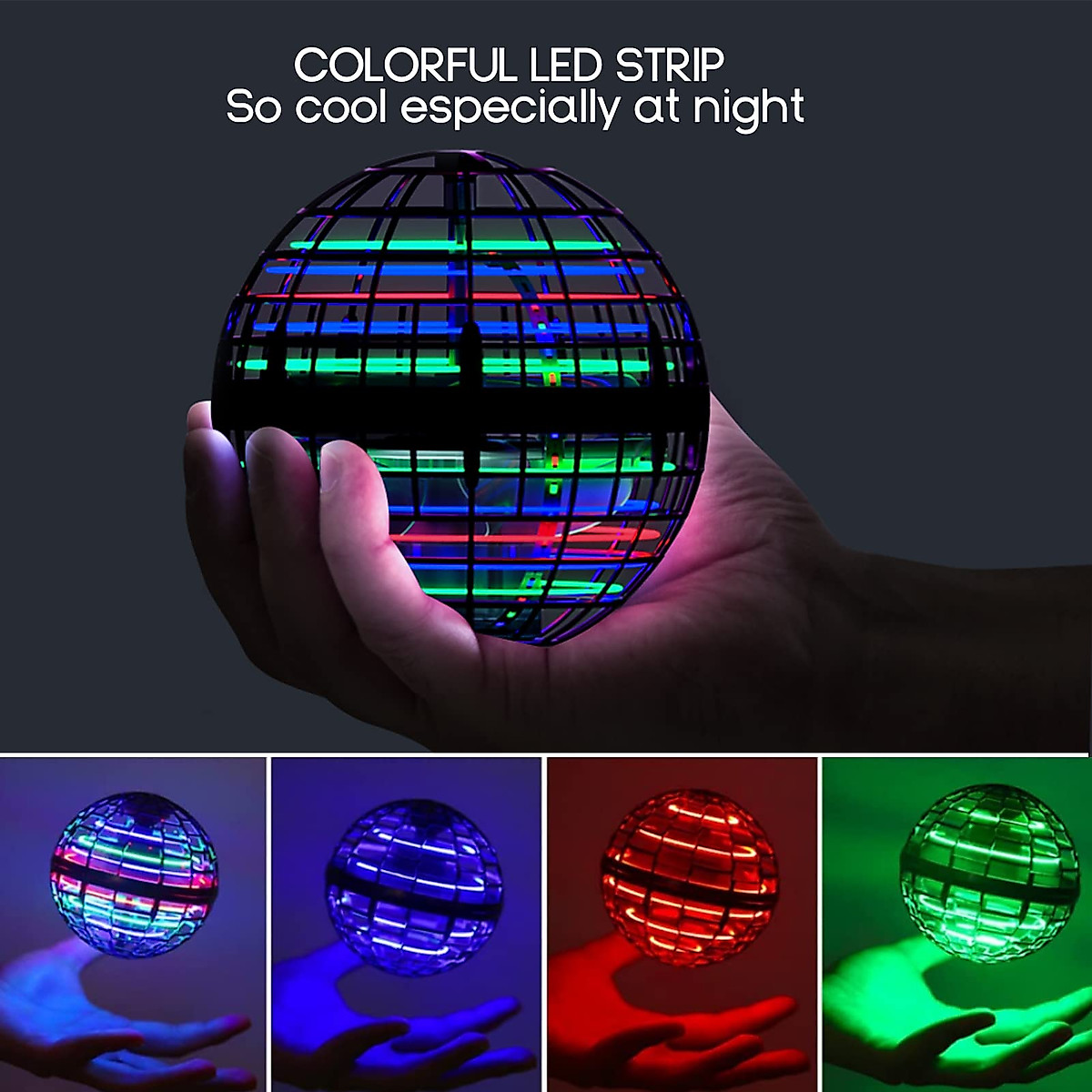 Tikduck Flying Orb Ball Toys Soaring Hover Boomerang Spinner Hand Controlled Mini Drone Cosmic Globe Spinning Kids Adults Outdoor Fly Toy Birthday Gift Cool Stuff for Boys Girls 6 7 8 9 10+ Year Old