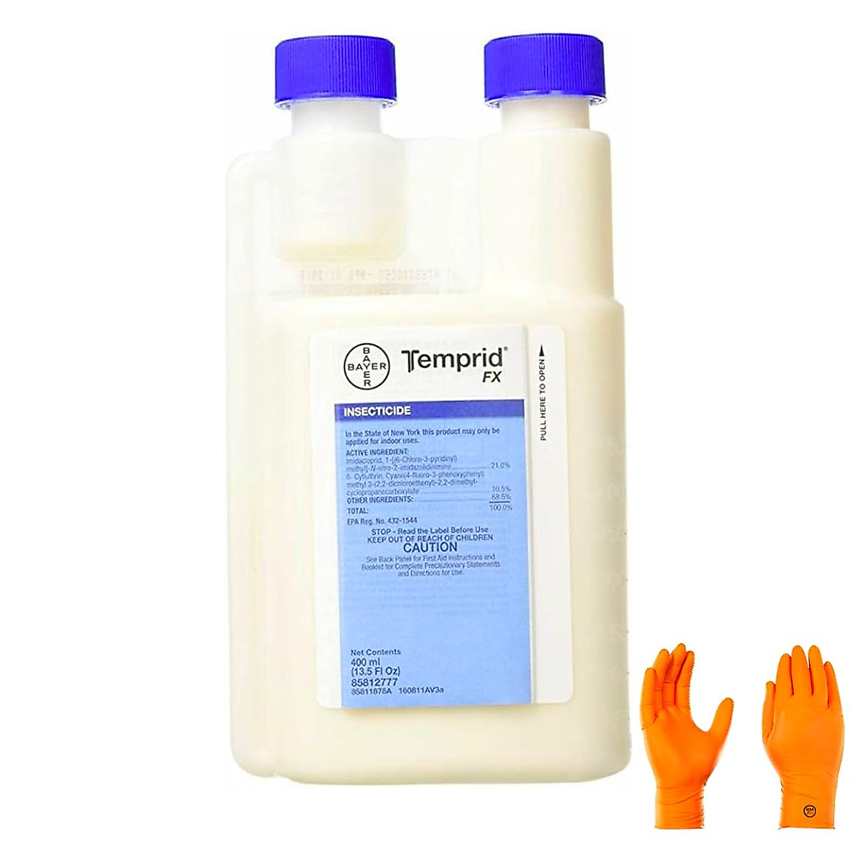 USA-Supply Chemical Resistant Protective Gloves to be Used with Suspension Concentrate Insecticide, for Indoor and Outdoor use, with Convenient Monodose Bottle (400ml)