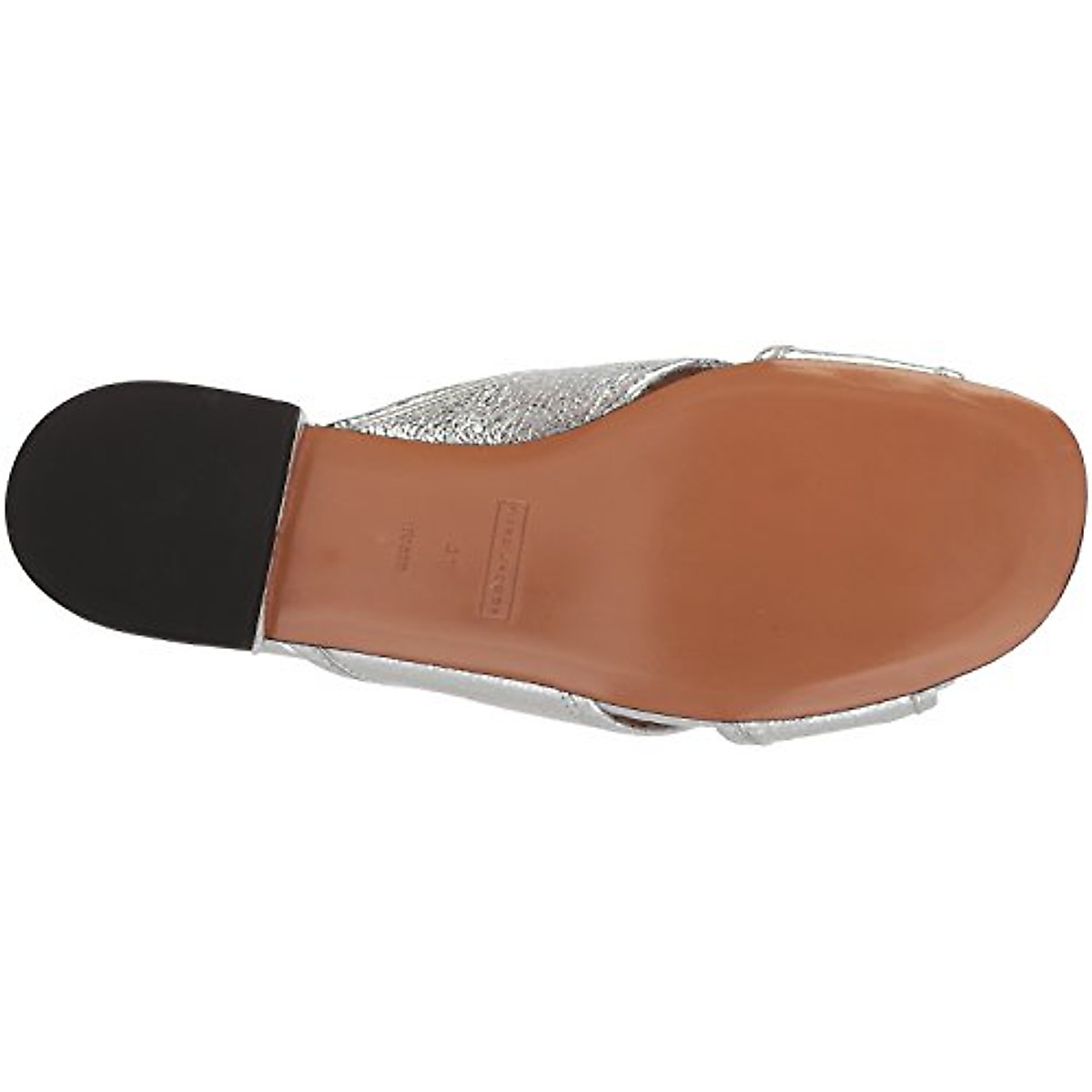 Marc Jacobs Women's AURORA FLAT SANDAL Slide, silver, 36 M EU (6 US)