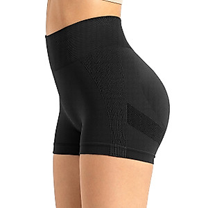 A AGROSTE High Waist Workout Shorts for Women Seamless Scrunch Butt Lifting Short Gym Smile Contour Cycling Biker Shorts A-Black