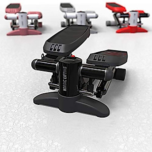 Mini Stepper & Stair Climber Machine - w/Resistance Bands Set - Built in Monitor by Nordic Lifting