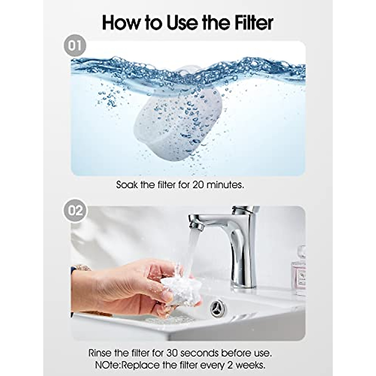 WOPET Cat Water Fountain, 67oz/2L Automatic Cat Water Dispenser Pet Water Fountain, W300 Silent Pet Waterfall Drinking Fountain with 1 Replacement Filter for Cats, Dog, Small Pets Without Light, Blue