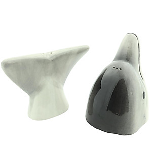 Needzo Dolphin Salt and Pepper Shakers Set, Nautical Themed Kithen Supplies, Small