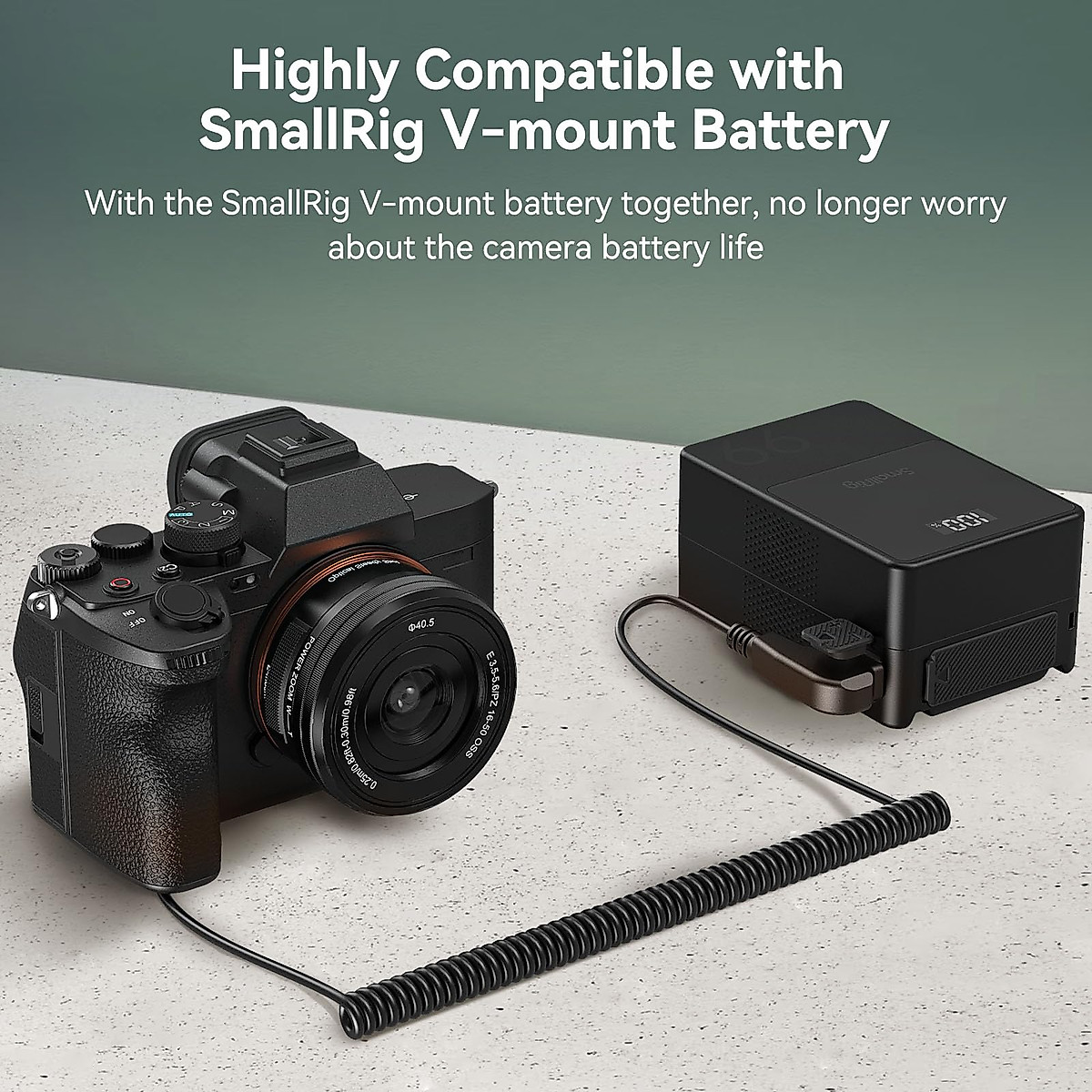 SmallRig D-TAP to NP-FZ100 Dummy Battery, NP-FZ100 Power Cable for Sony A7 III, A7 IV, A7S III, A7R III, A7R IV, A7R V, A7C, A7C II, A7CR, A1, A9, A9 II, A6600, A6700, FX3, FX30, ZV-E1 Cameras - 4253B