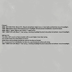 FATECIM Headlight Fairing Cover with 15'' Darker Smoke Windshield Fits For Harley Dyna FXDXT T-Sport (Darker Smoke)